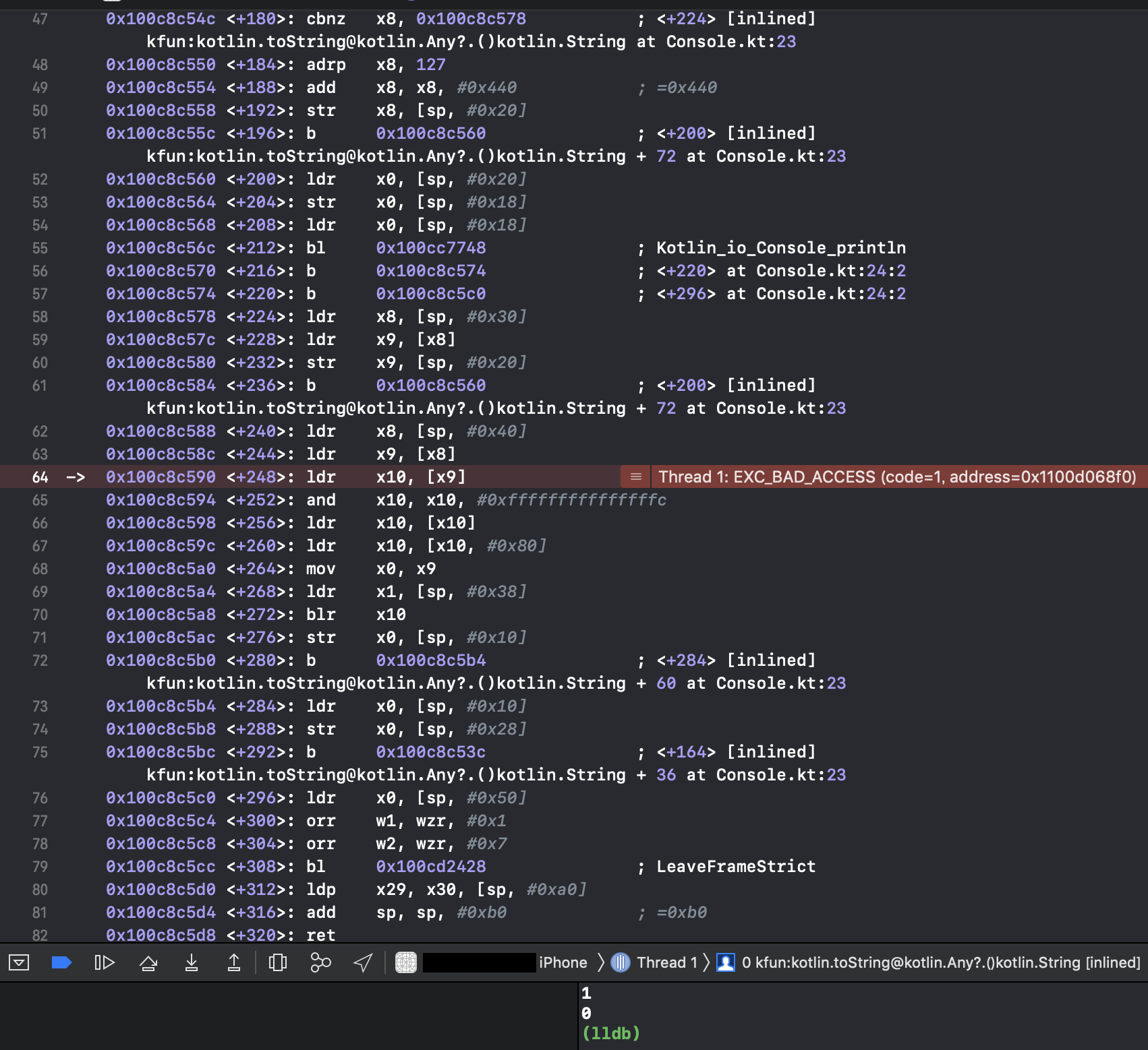 [MPP, iOS, 1.3.50] EXC_BAD_ACCESS occurs when printing a negative Byte · Issue #3290 · JetBrains ...