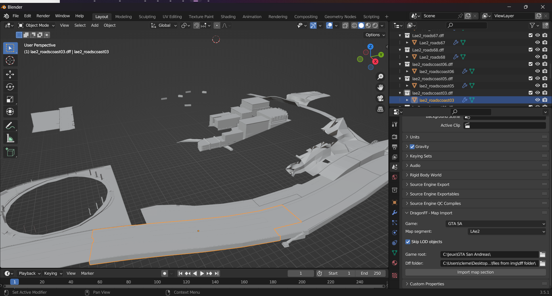 Trouble with getting Map Import to work properly · Issue #234 · Parik27/DragonFF · GitHub