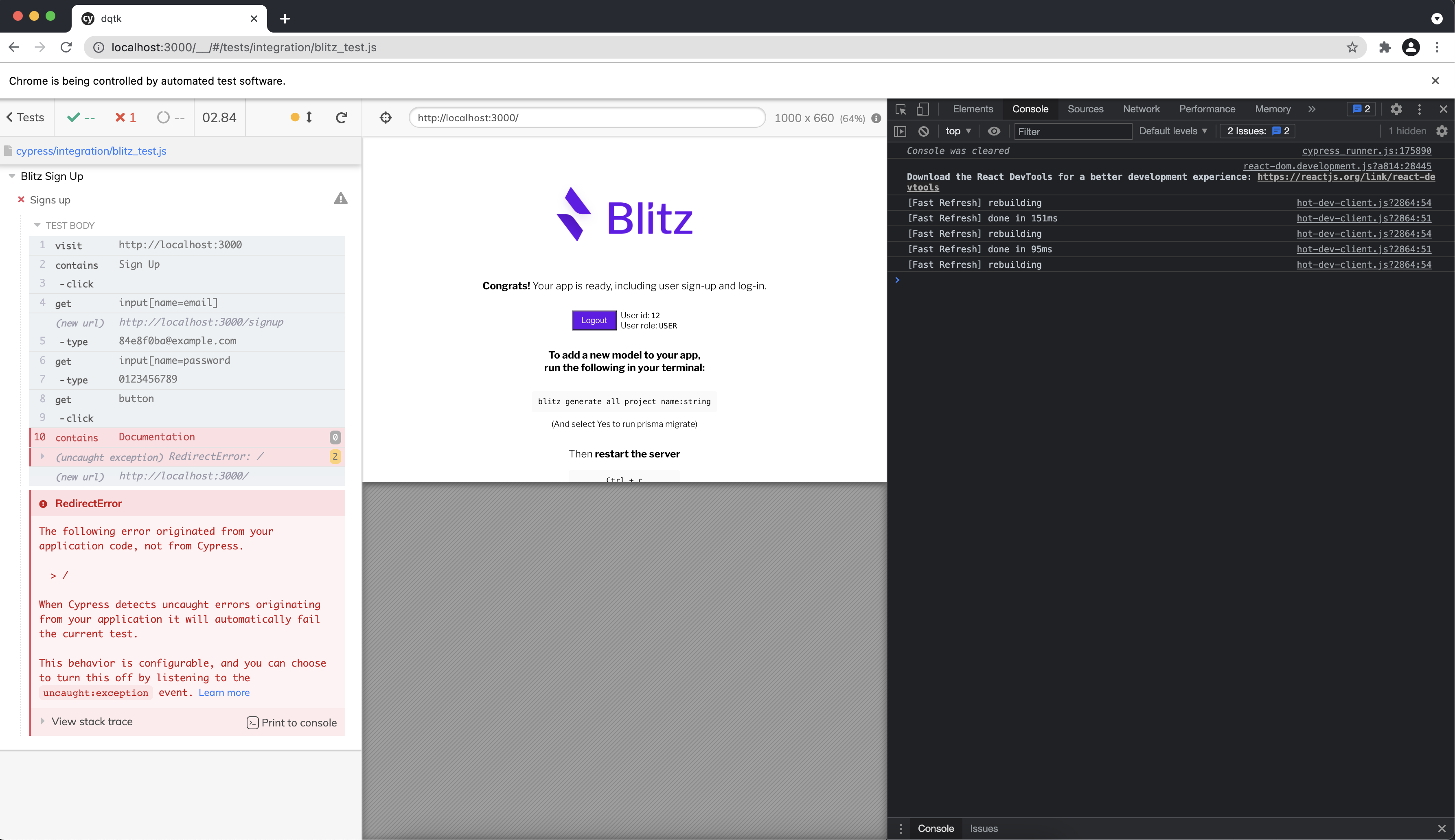 RedirectError should be caught by default · Issue #80 · blitz-js/legacy-framework · GitHub