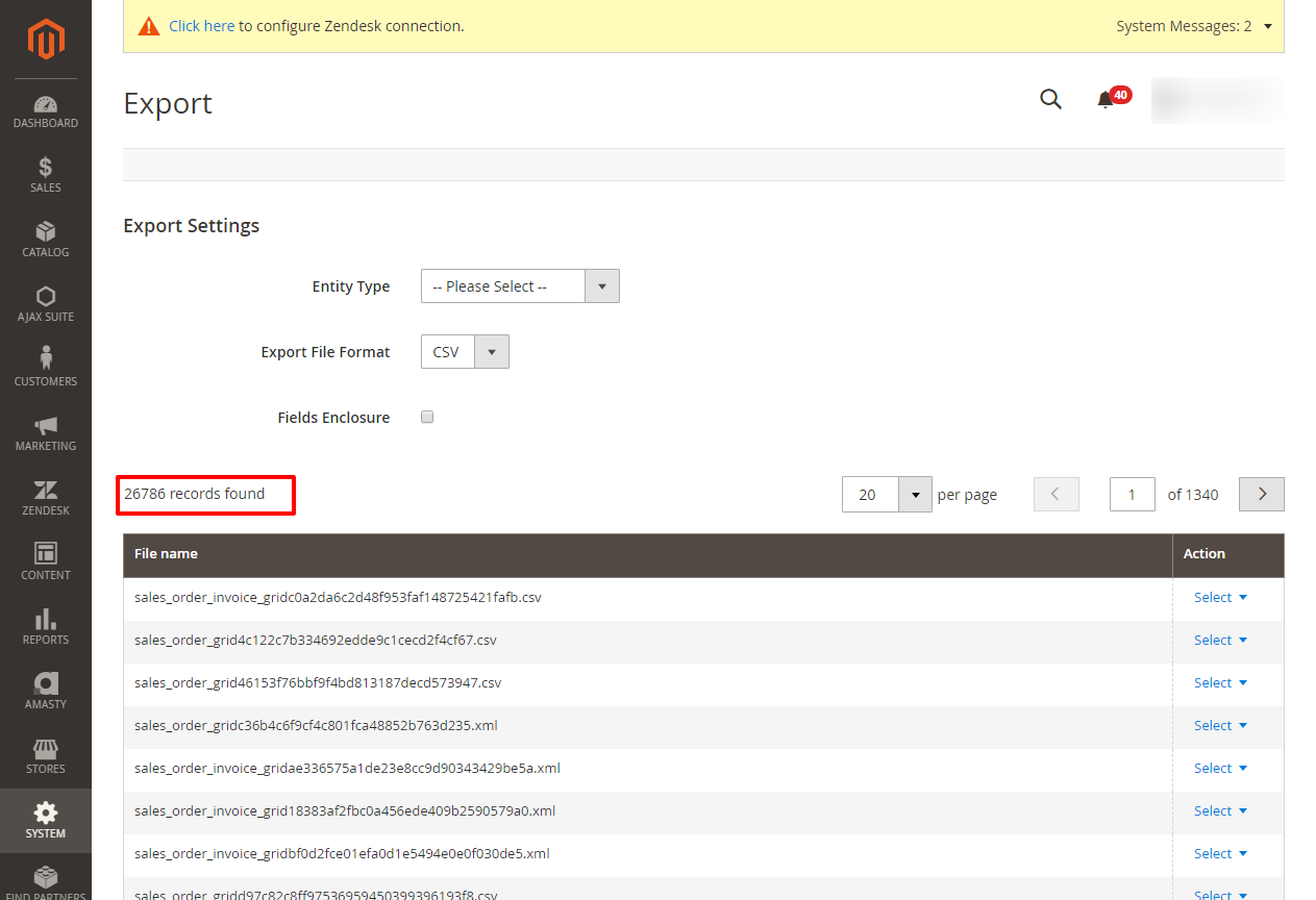 "CData section too big" on Export grid · Issue #24311 · magento/magento2 · GitHub