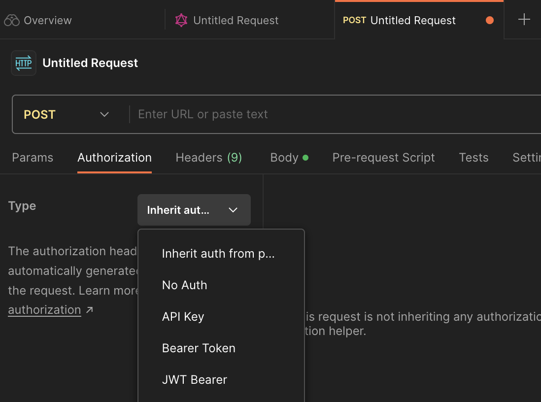 Inherit auth from parent on GraphQL client interface · Issue #12048 · postmanlabs/postman-app ...