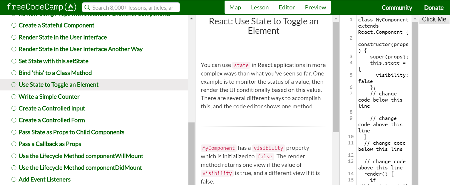 Beta Highlight Current Challenge In Map · Issue 16902 · Freecodecamp Freecodecamp · Github