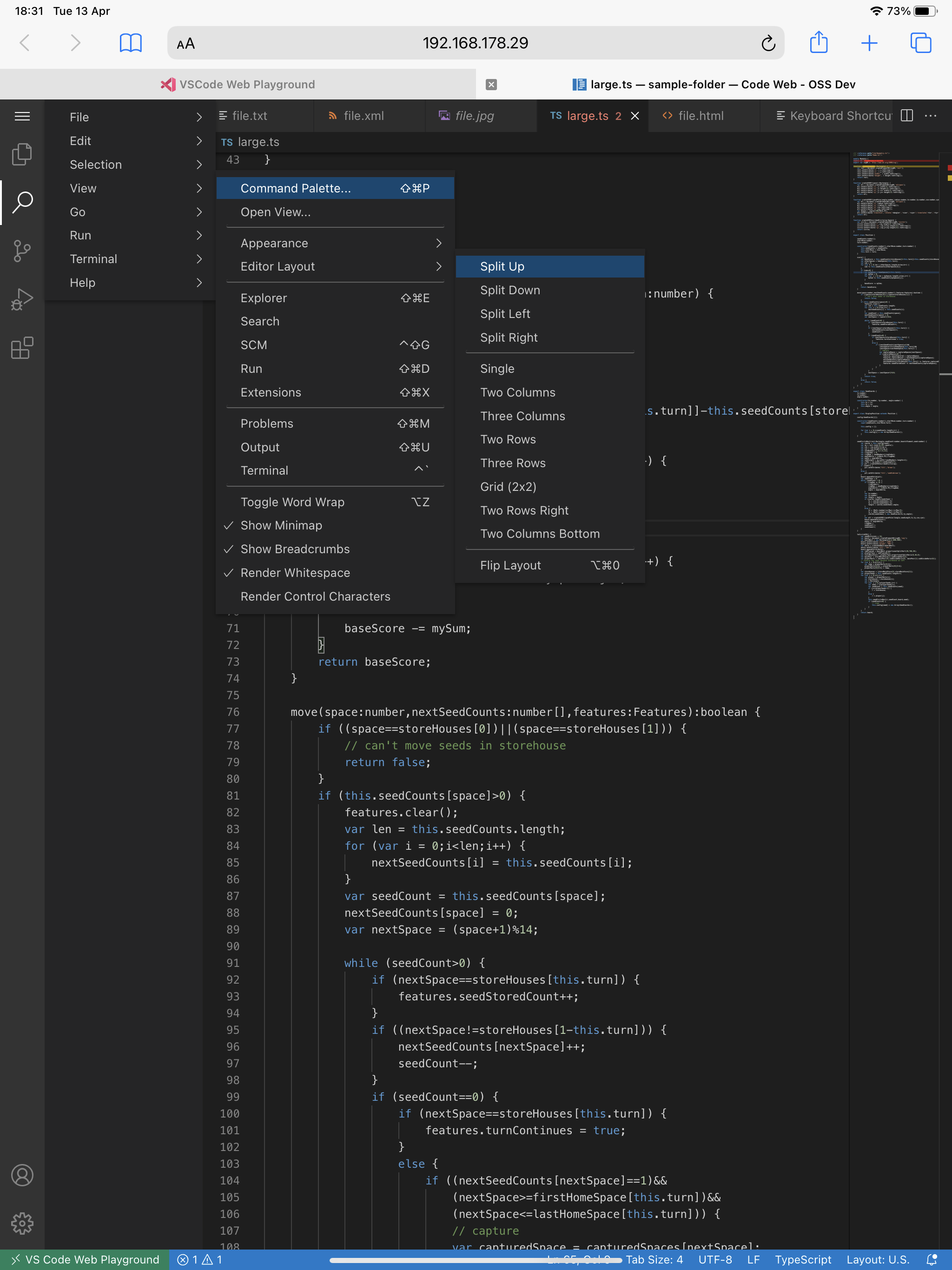 Menu selection not rendered correctly on iPad · Issue #121201 ...