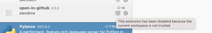 I can use an extension when a workspace transitions from trust -> untrusted · Issue #125526 ...