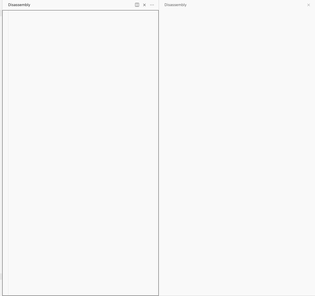Disassembly View After Session Ends If New Session Is Started The Disassembly View Is Left