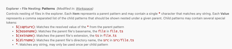 File Nesting Patterns Should Use Not · Issue 145663 · Microsoftvscode · Github 