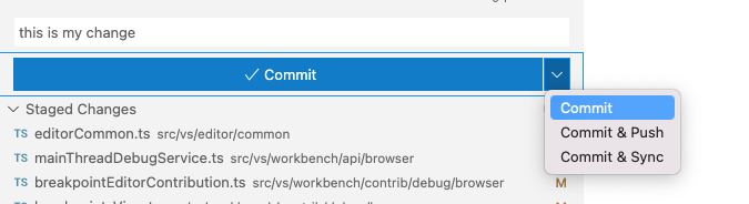 Make Commit Editor More Discoverable · Issue 153669 · Microsoft Vscode · Github