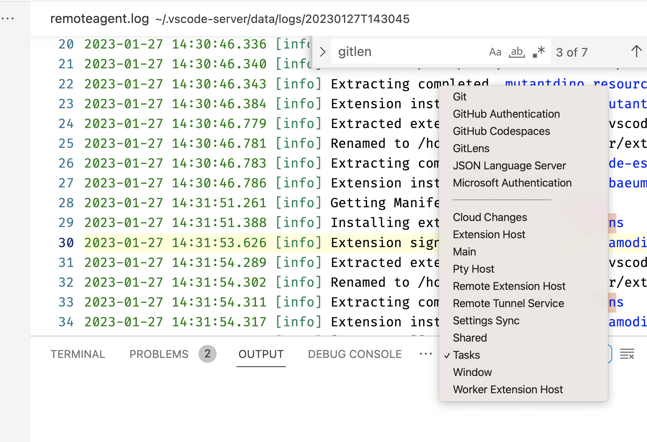 Remote Agent Log Not Shown In The Output Dropdown · Issue 172642 · Microsoftvscode · Github