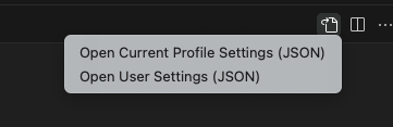 Have a profile active. Opening a settings should not ask what settings ...