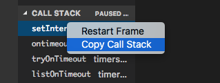 Allow to copy content of call stack in left panel · Issue #59959 ...