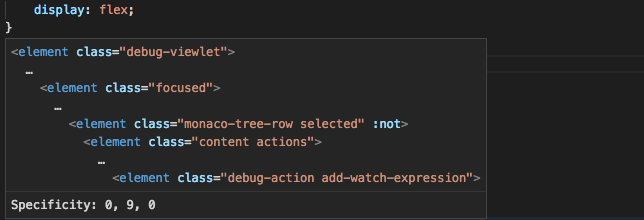 Specificity not very clear what it means · Issue #62155 · microsoft/vscode · GitHub