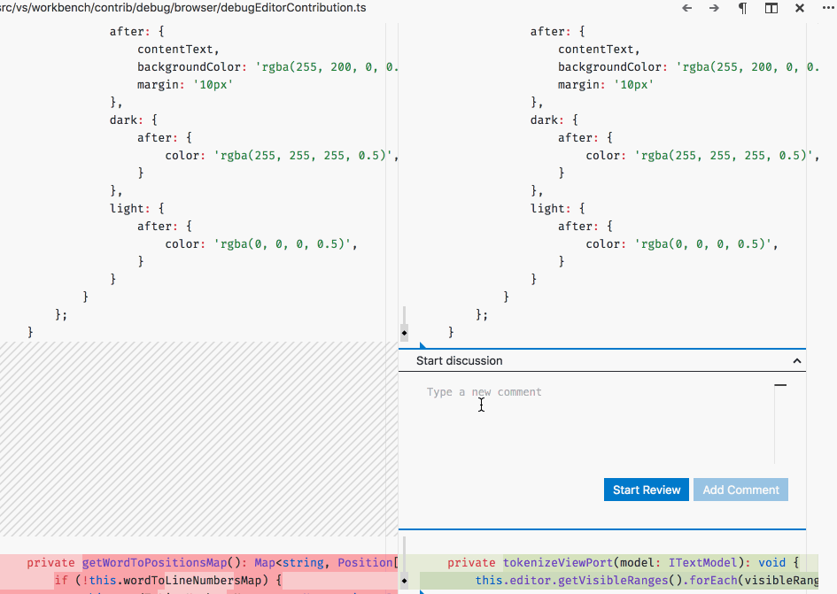 Start Review and Add Comment buttons not working · Issue #74668 ...