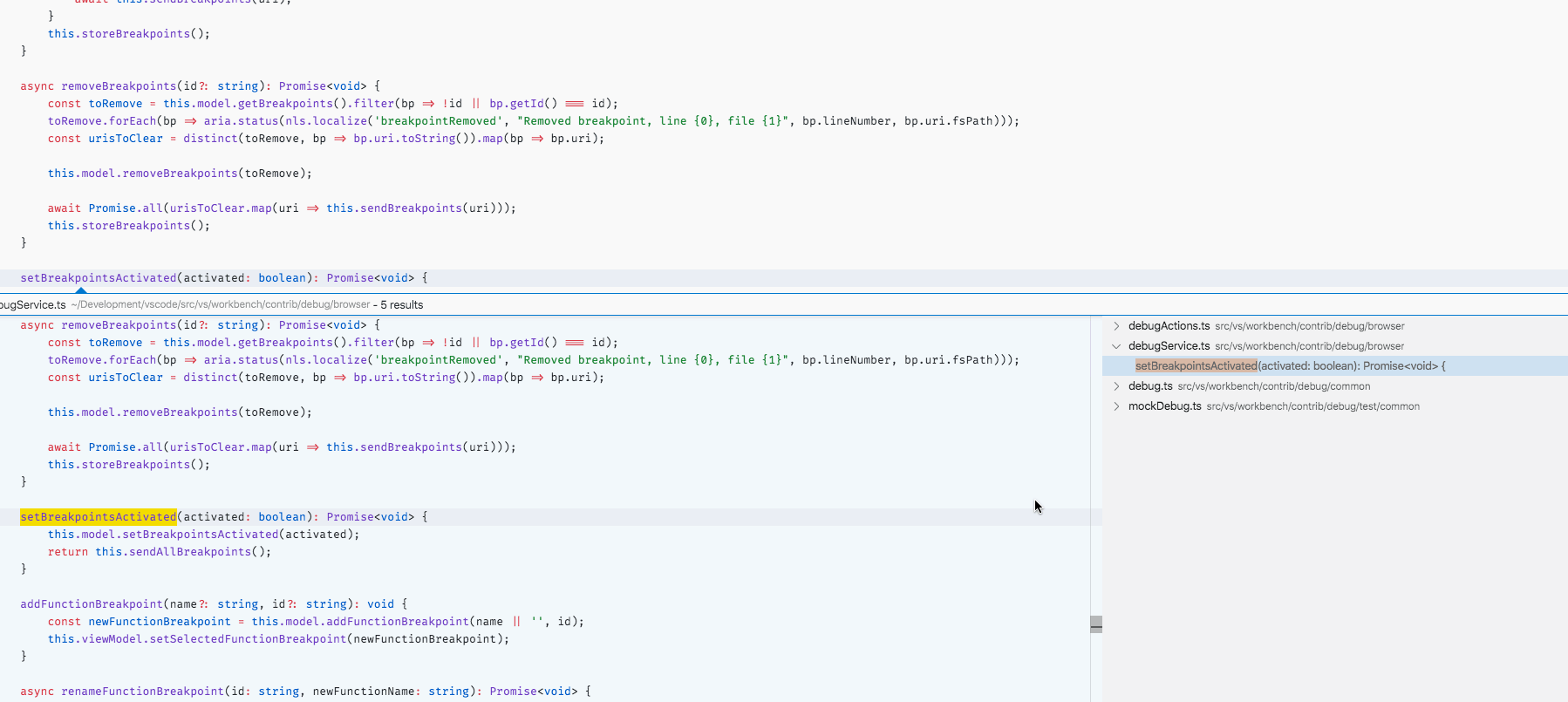 Find references: expanding an element for the first time selects it and ...