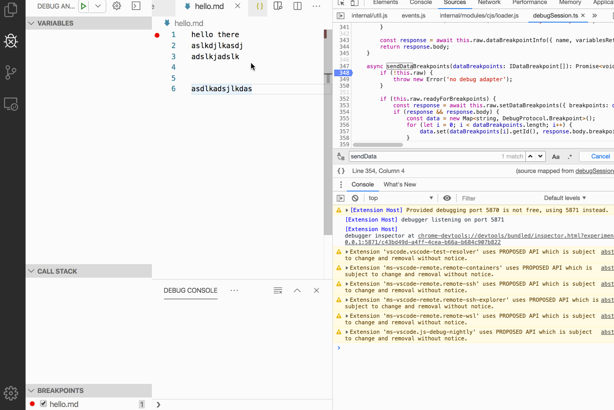 Persisted data breakpoints are not registered when starting a new debug ...