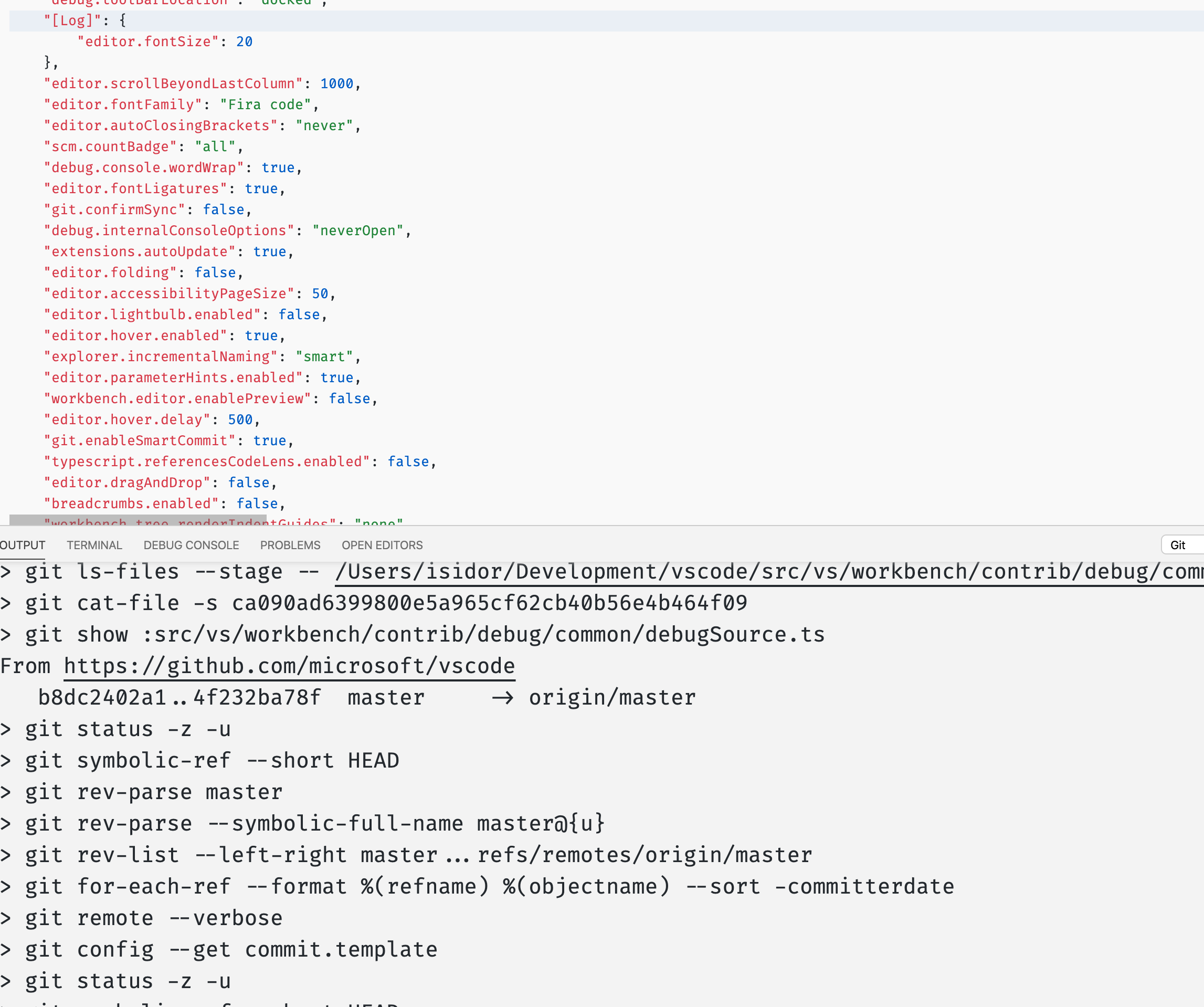 Ability to independintly change console output tab font size · Issue #91304 · microsoft/vscode ...