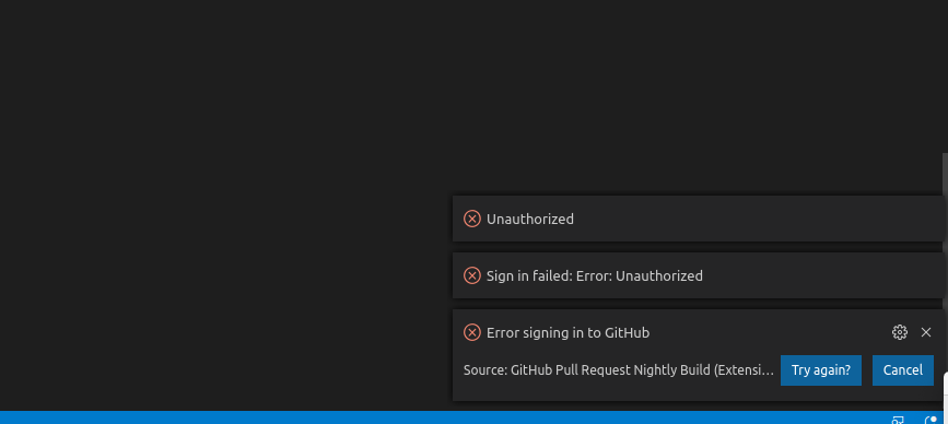 Sign in sometimes does not work · Issue #96369 · microsoft/vscode · GitHub