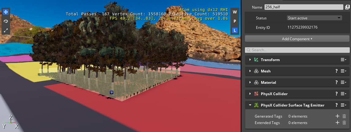 Bug Report: Dynamic Vegetation doesn't work when import an terrain fbx with Mesh Surface Tag ...