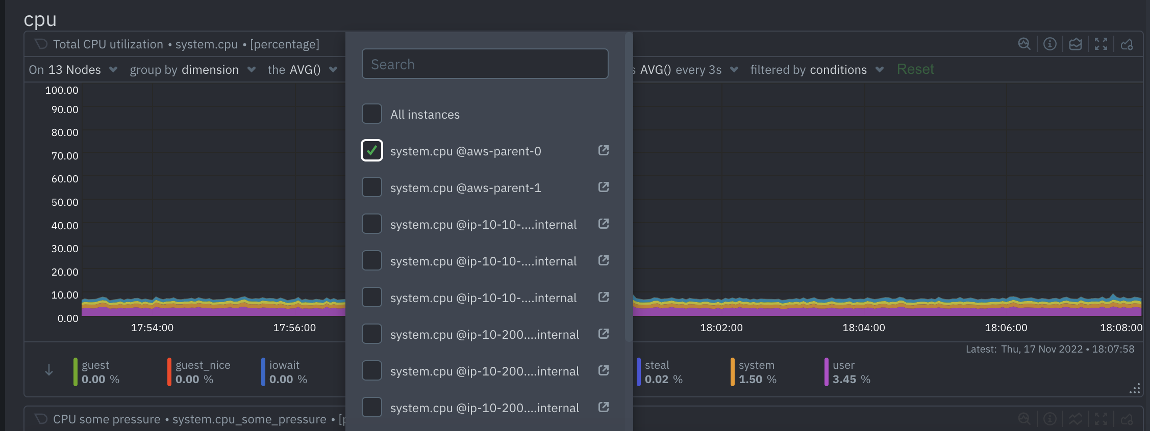 [bug] Incorrect Node Count In Node Instances Filter When Filtering By Chart Instance In