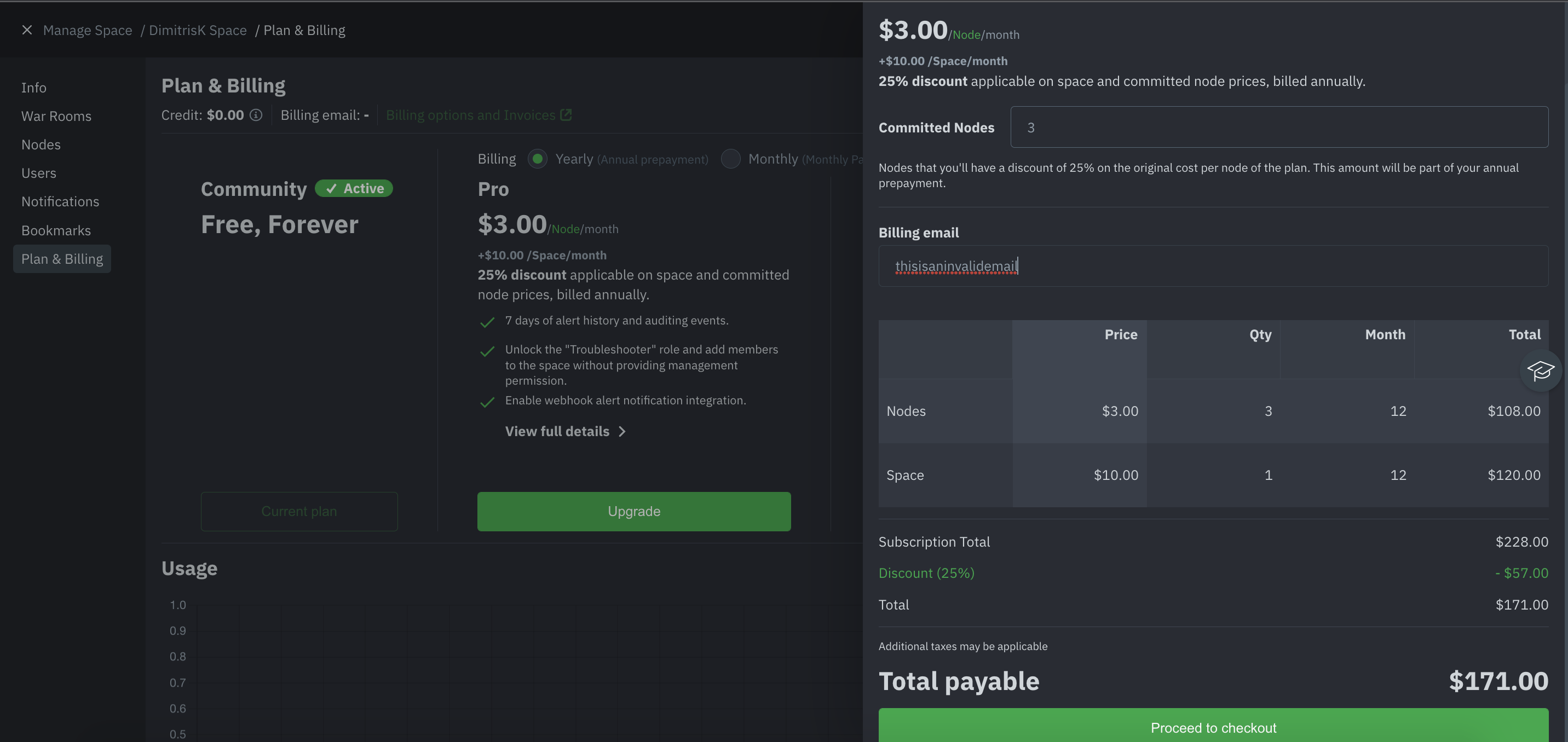 [Bug]: Submitting an invalid email in billing info gives a 500 error · Issue #734 · netdata ...