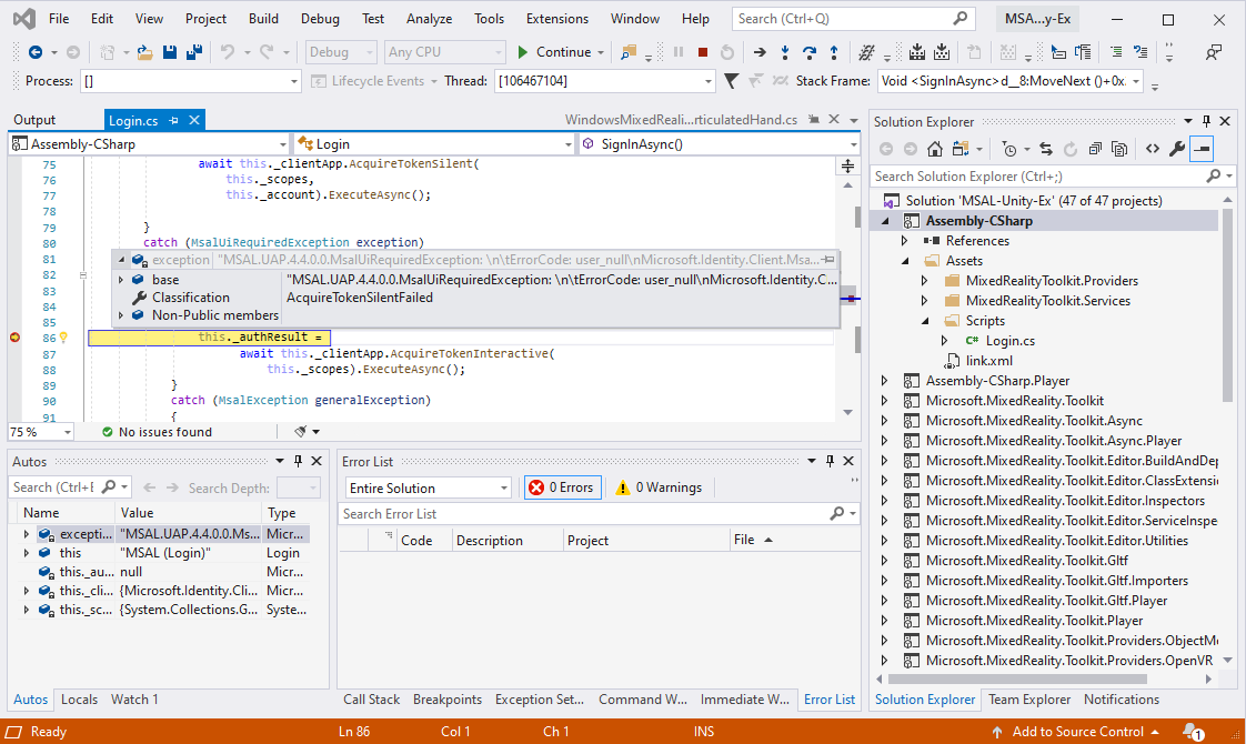 [Bug] Cannot acquire token in UWP app on HoloLens via a unity plugin as json serialization fails ...