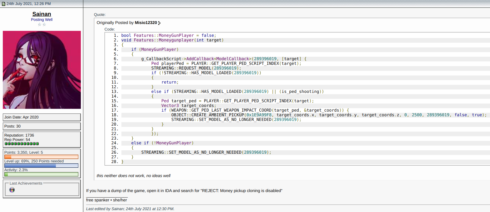 No sync for certain pickup objects · YimMenu YimMenu · Discussion #273 · GitHub