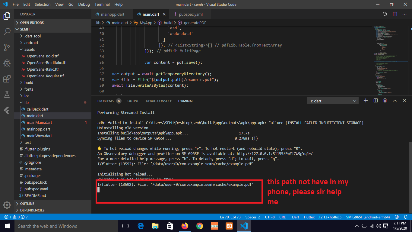 HOW TO SOLVE THIS ? Helvetica-Bold has no Unicode support see https://github.com/DavBfr/dart_pdf ...