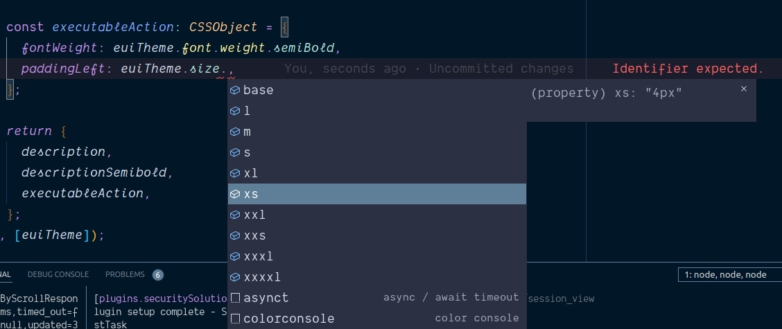 Improve autocomplete suggestions for EUI tokens · Issue #5657 · elastic/eui · GitHub