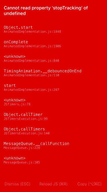 Cannot Read Property Stoptracking Of Undefined · Issue 144 · Obladorreact Native Animatable 