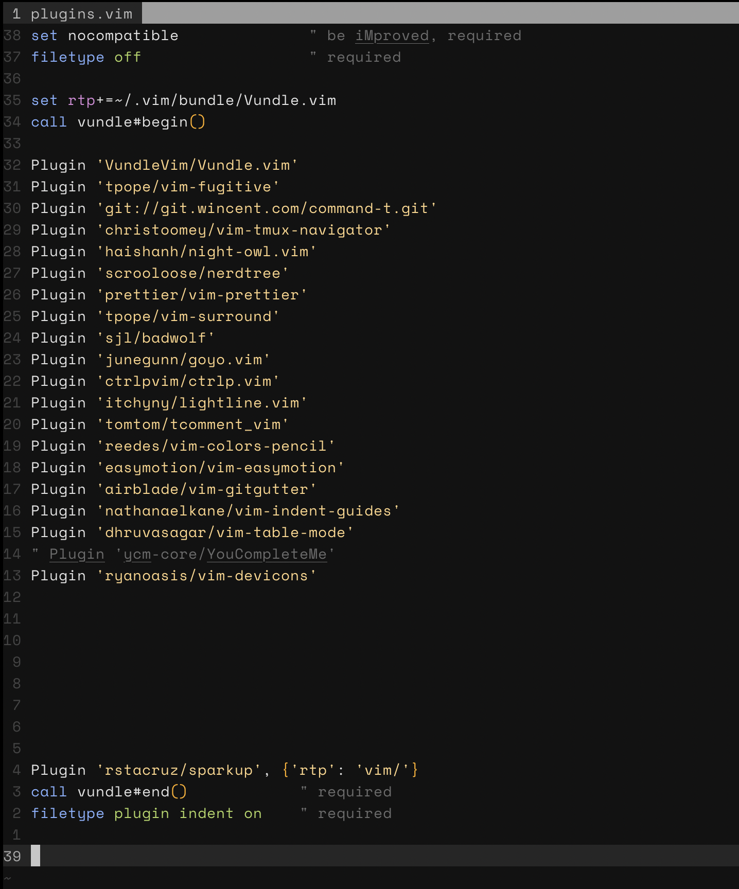 files open with this weird red highlighting, if in normal mode the ...