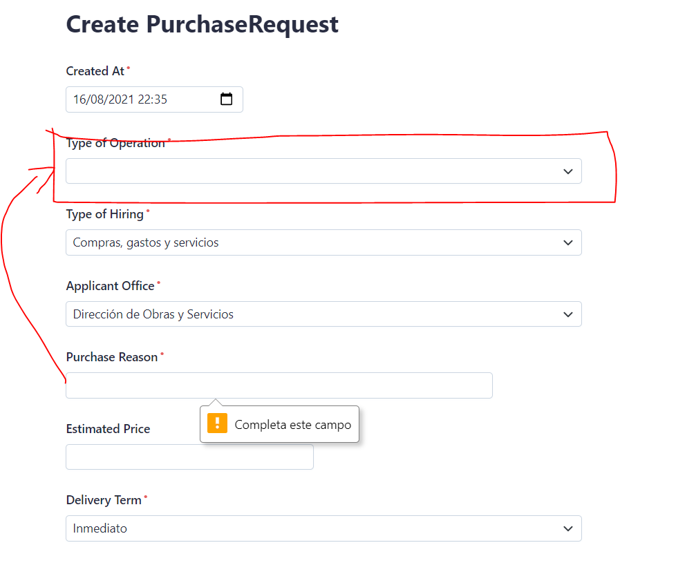 AssociationField not working with field required · Issue #4589 · EasyCorp/EasyAdminBundle · GitHub