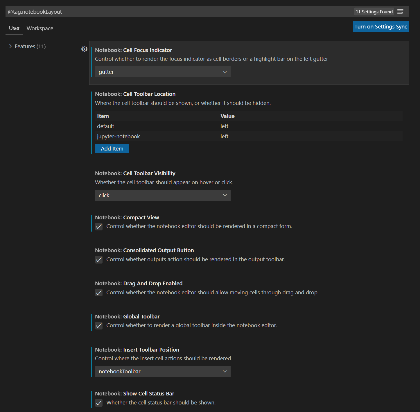 Option to hide toolbars above cells / move them to the left of the cells instead of on top ...