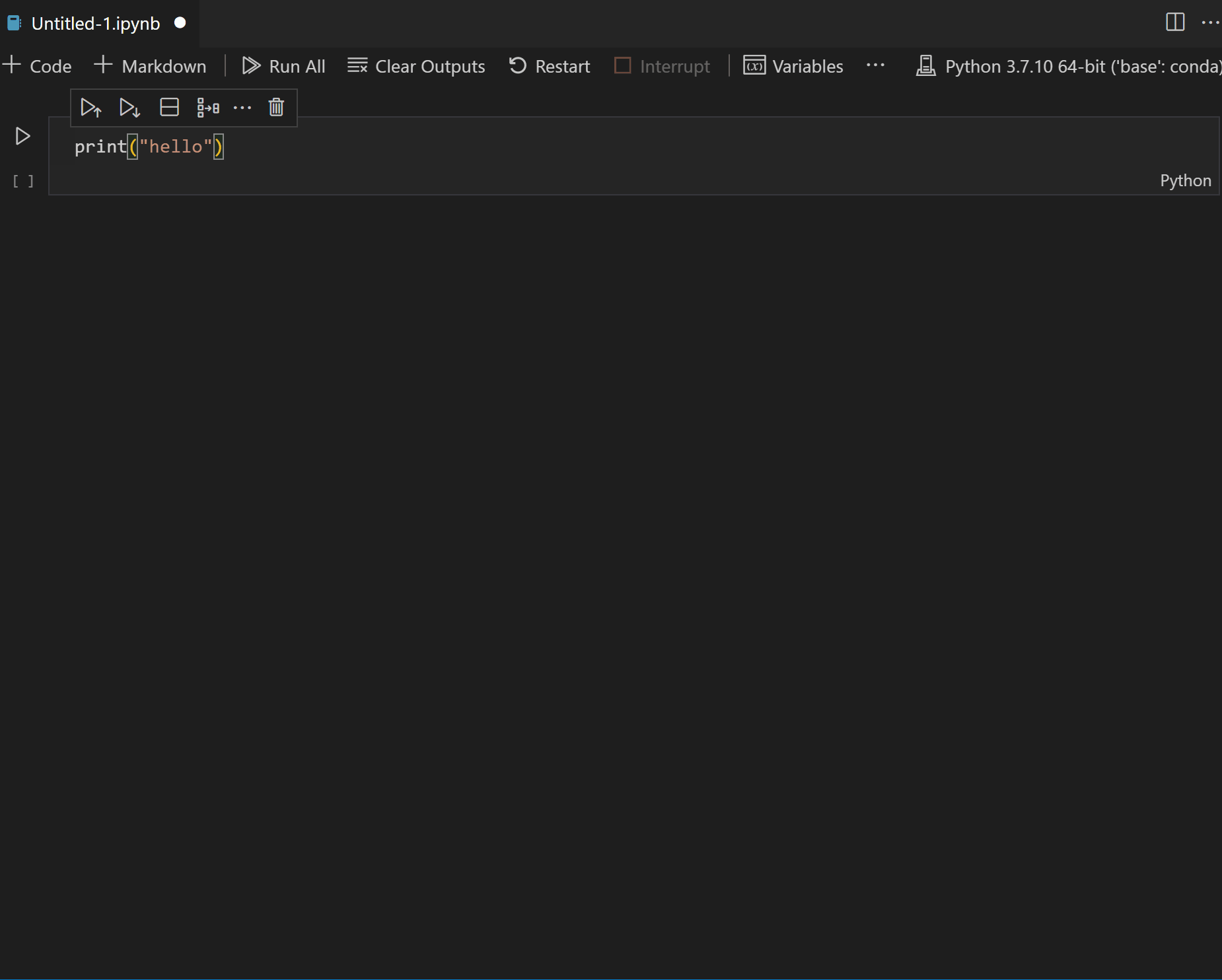 Native Notebooks - Different behavior between click run and shift + enter run · Issue #129713 ...