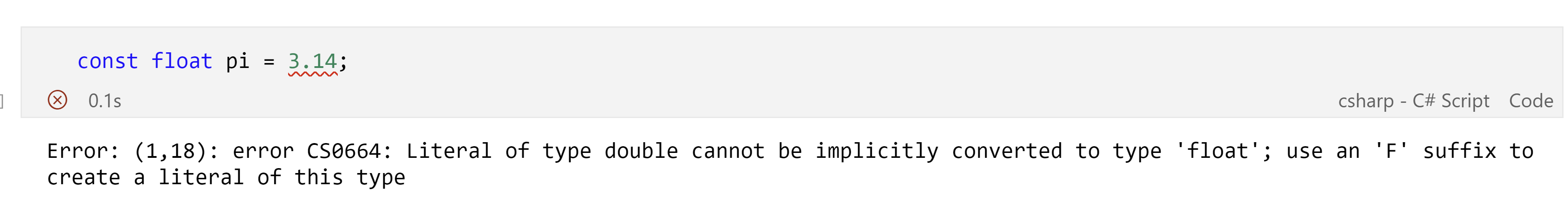 Output Error Should Show Lowercase F For Accuracy · Issue 2596 · Dotnetinteractive · Github 
