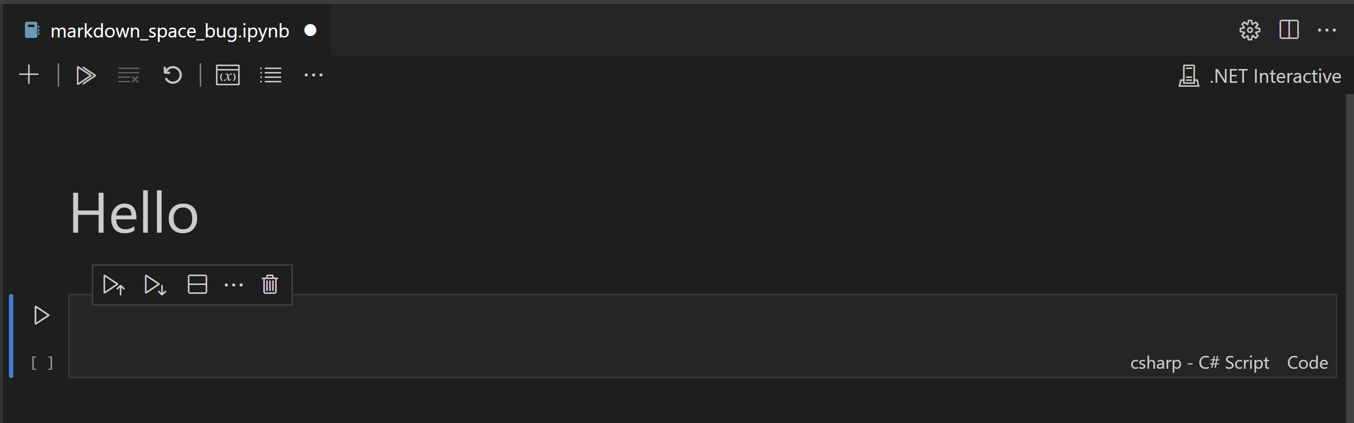 [Notebooks] - huge amount of space showing up on top of markdown cells · Issue #171898 ...