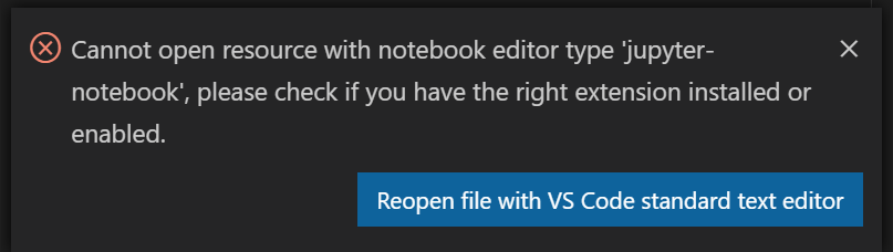 Error opening jupyter notebook · Issue #107609 · microsoft/vscode · GitHub