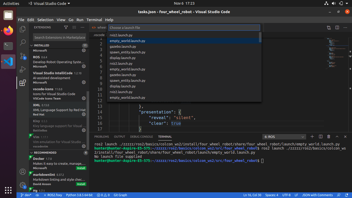 [bug] Unable to launch the ros2 launch file · Issue #334 · ms-iot ...