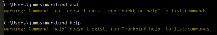 Incorrect Help Command Given When An Invalid Command Is Entered · Issue 422 · Markbind