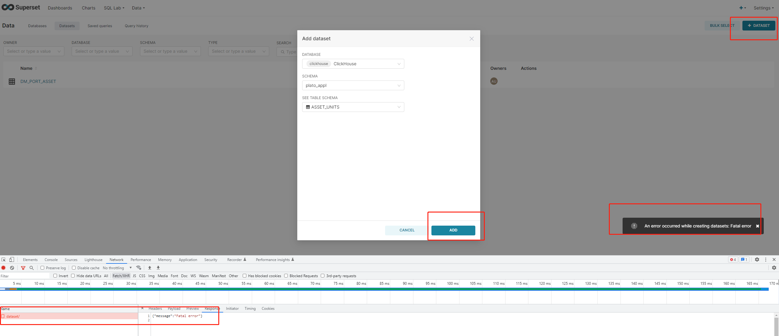 Add Dataset Failclickhouse · Issue 20633 · Apachesuperset · Github