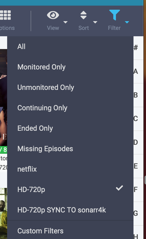 Filter indicator not showing · Issue #4863 · Sonarr/Sonarr · GitHub