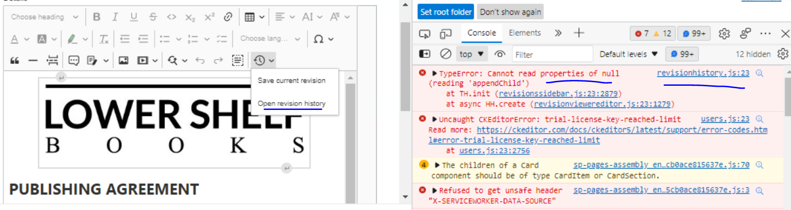 Docs issue report from "features/revision-history/revision-history.html" · Issue #11873 ...