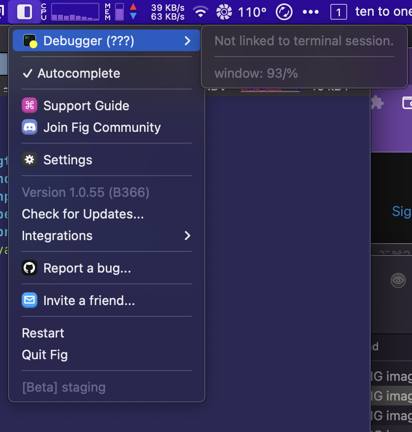 Fig "not linked to terminal session" · Issue #876 · withfig/fig · GitHub