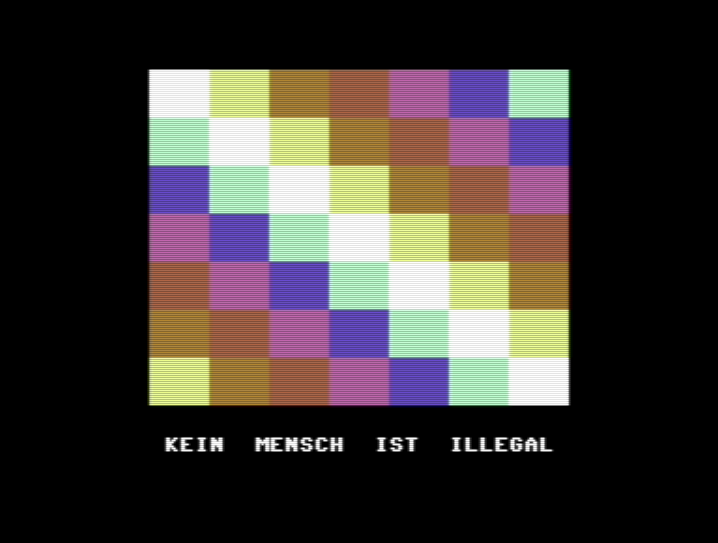 GitHub - juliannemosca/kein-mensch-ist-illegal: c64 graphics.