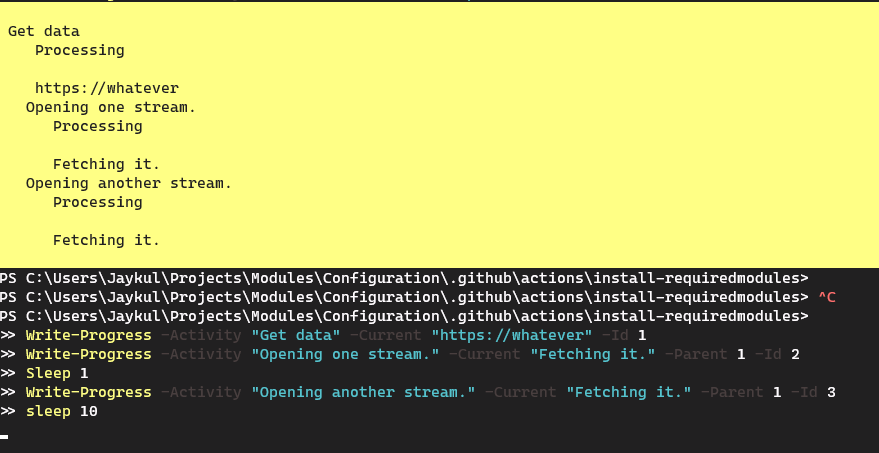 Improve rendering of Progress · Issue #14426 · PowerShell/PowerShell ...