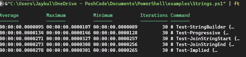 StringBuilder vs += vs -join @() · GitHub