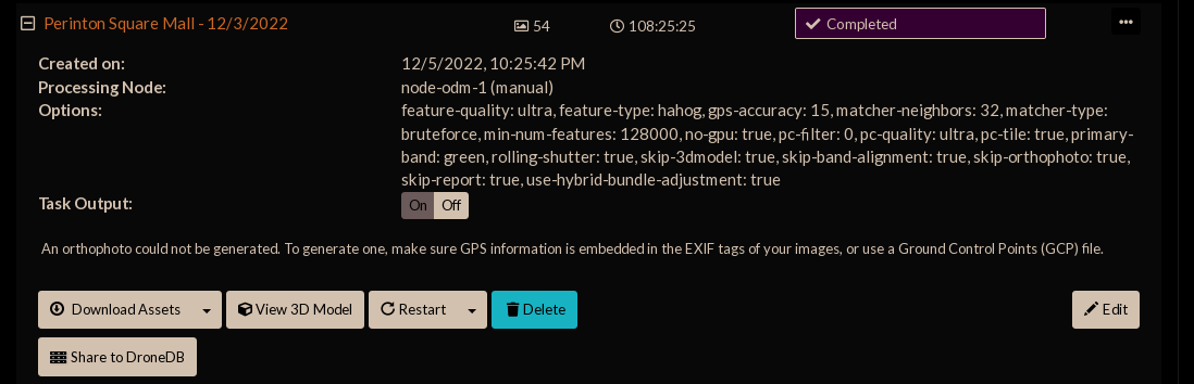 Feature Request: Record GSD, Points, Area Of Reconstruction with --skip-report · Issue #1277 ...