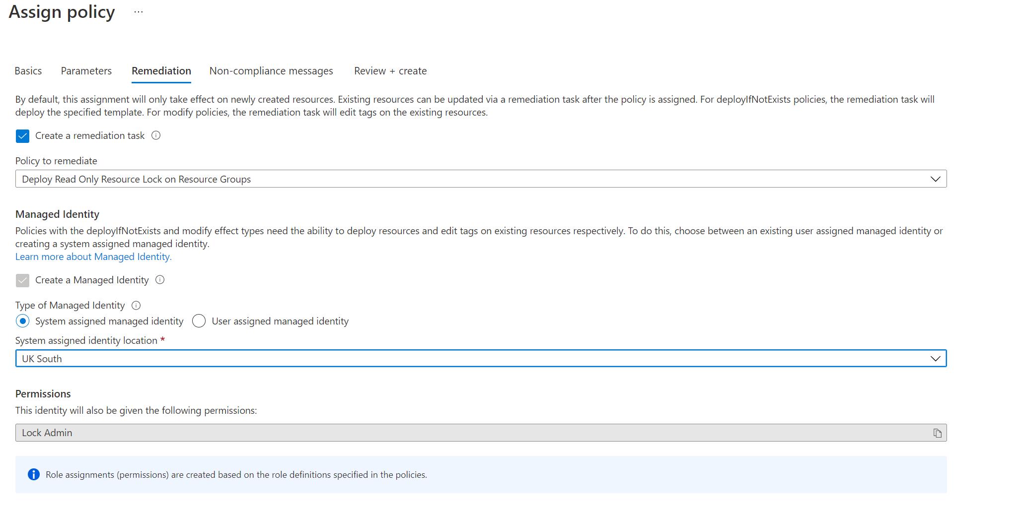 Deployifnotexists Remediation Task Is Not Being Triggered When Trying To Deploy A Resource Lock