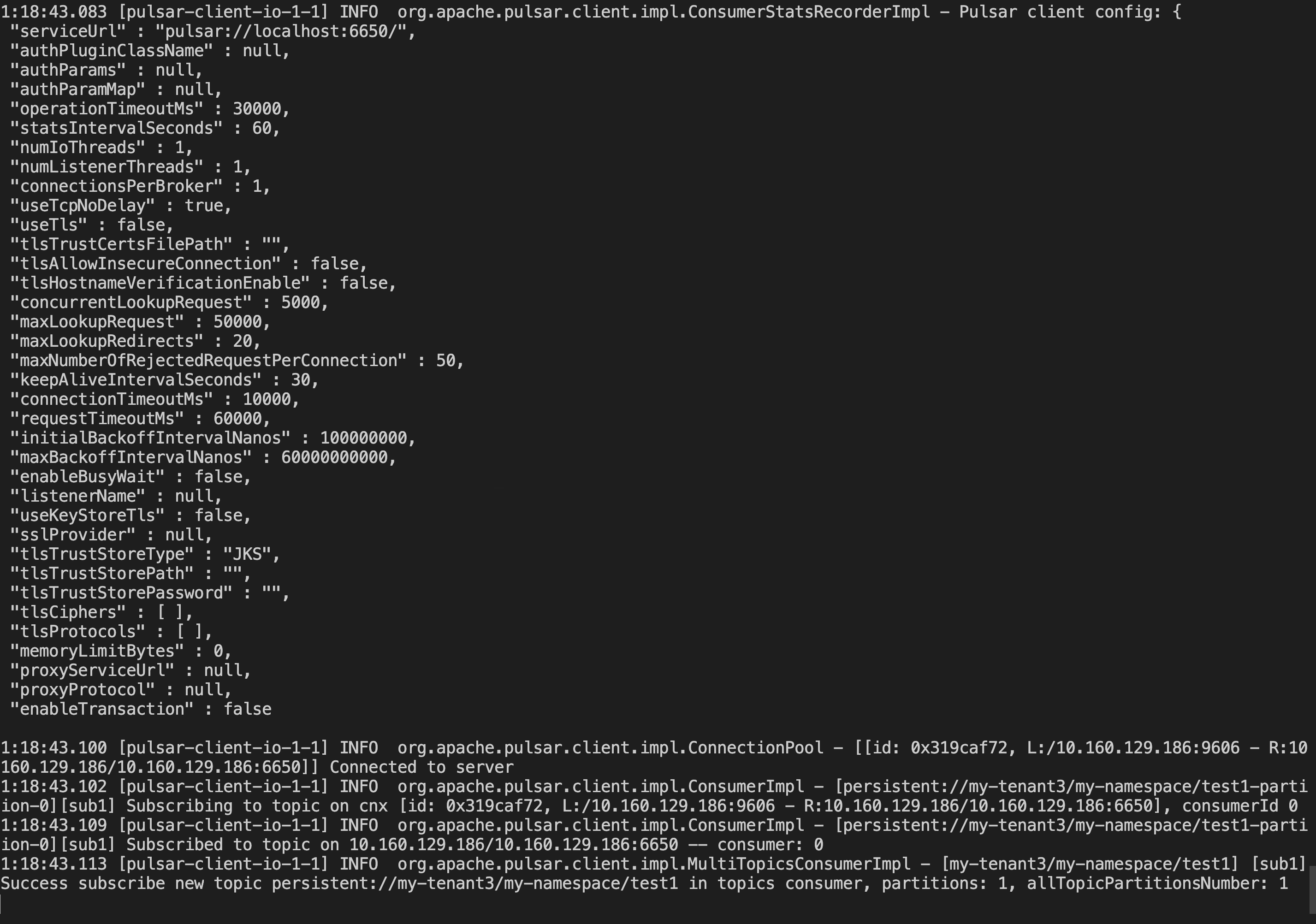 When transactionCoordinatorEnabled=true is configured, data cannot be consumed by using the ...