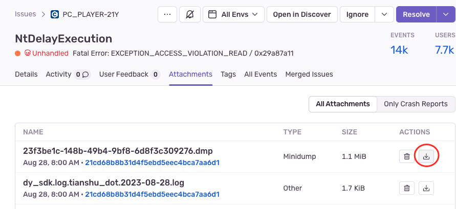 When attachment download in issuse's panel, the filename in the download pop-up is incorrect ...