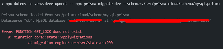 Error: FUNCTION GET_LOCK does not exist · Issue #18508 · prisma/prisma · GitHub
