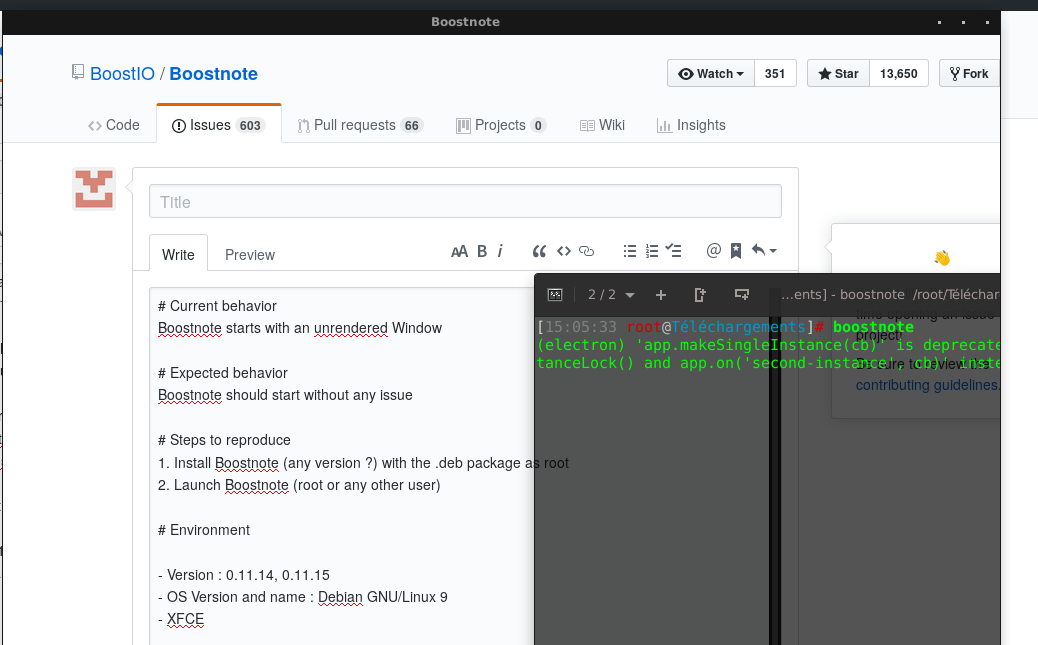 Debian - Unrendered Window on startup · Issue #3019 · BoostIO/BoostNote-Legacy · GitHub